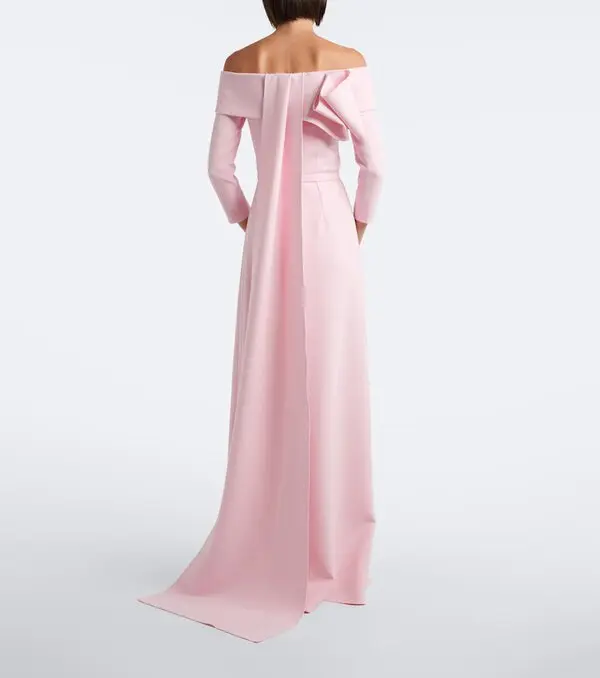 Safiyaa Lunelle Off-shoulder Crêpe Gown