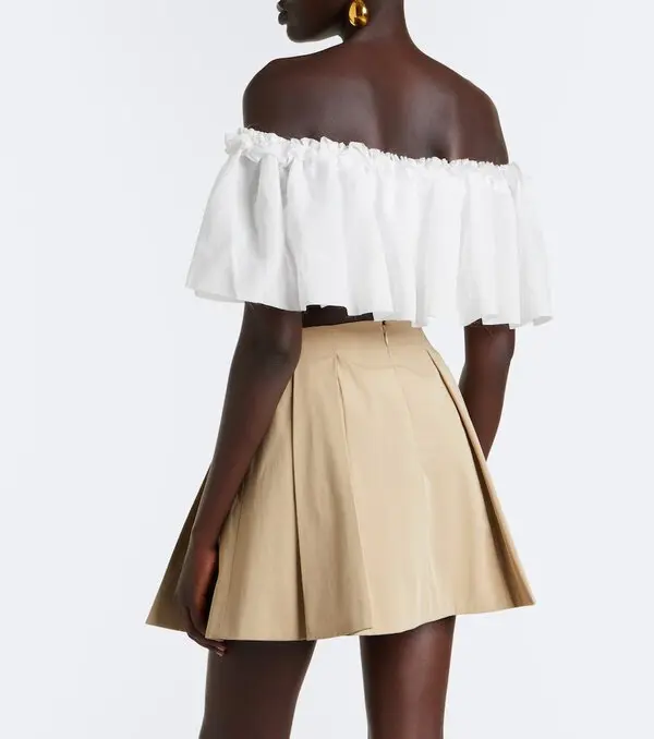 Balmain Off-shoulder Crop Top