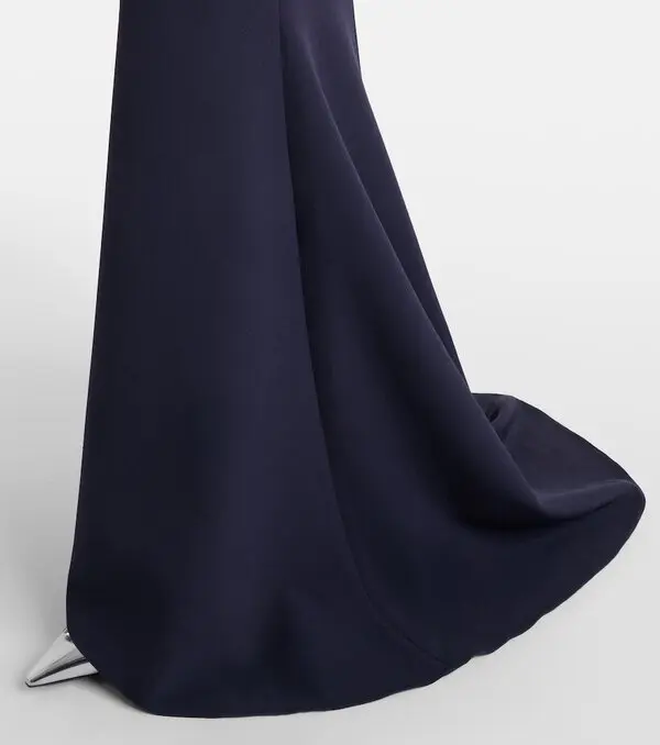 Safiyaa Loura Off-shoulder Crêpe Gown - Blue
