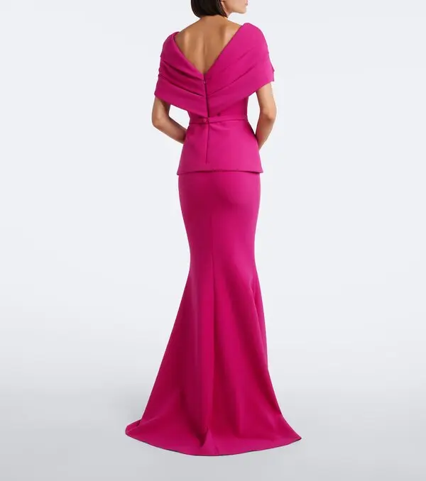 Safiyaa Loura Off-shoulder Cr�pe Gown