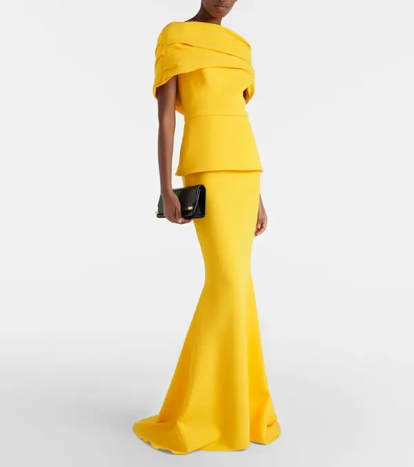 Safiyaa Loura Off-shoulder Gown - Yellow