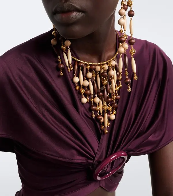 Rabanne Beaded Choker Necklace