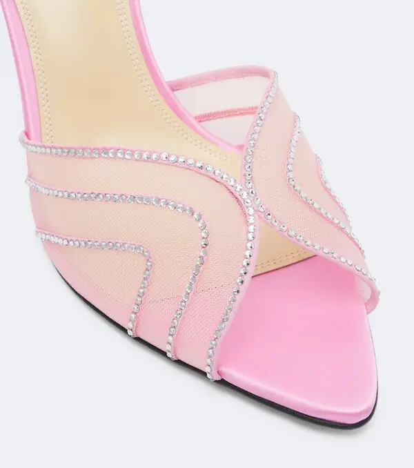Mach & Mach Rainbow Embellished Mesh Mules