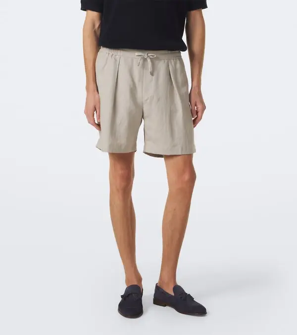 Ralph Lauren Purple Label Silk And Linen Shorts
