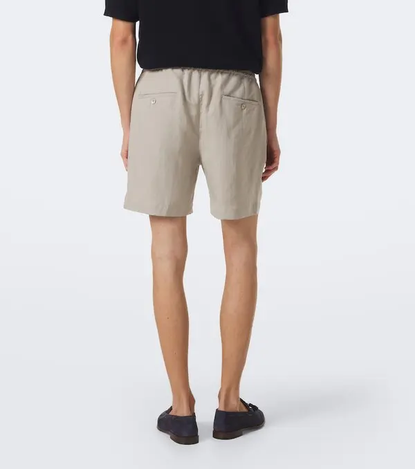 Ralph Lauren Purple Label Silk And Linen Shorts