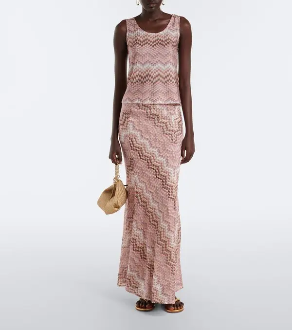 Missoni Zigzag Knitted Maxi Skirt