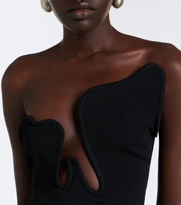 Christopher Esber Salacia Ribbed-knit Jersey Top