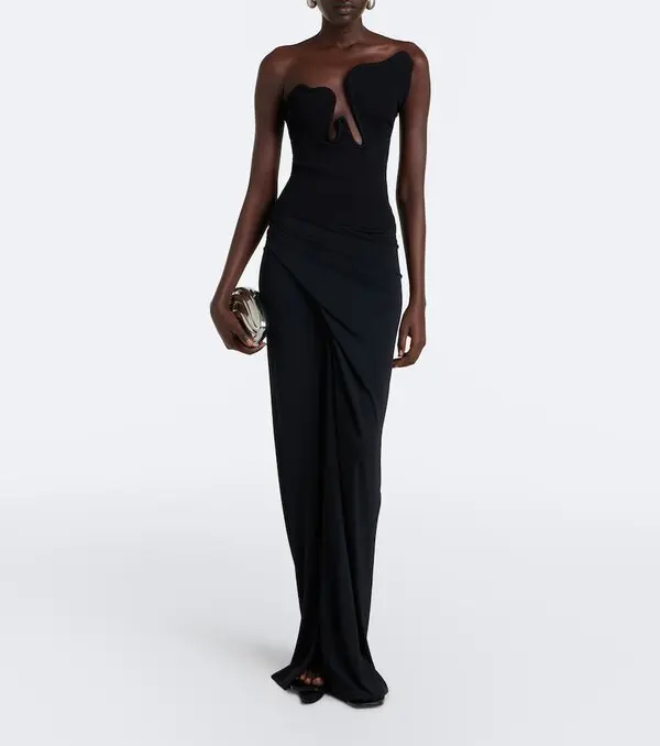 Christopher Esber Salacia Ribbed-knit Jersey Top