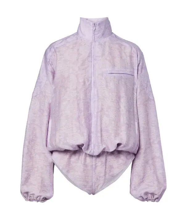 Christopher Esber Light Leak Jacquard Romper - Purple