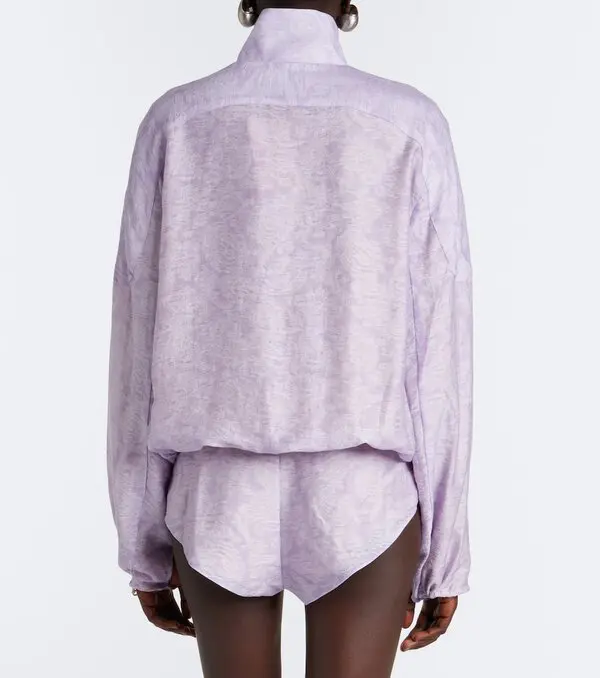 Christopher Esber Light Leak Jacquard Romper - Purple