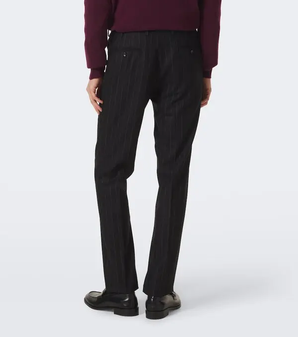 Kiton Pinstriped Wool And Cashmere Suit