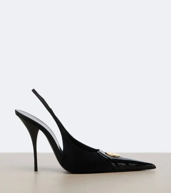 Saint Laurent Louis Satin Slingback Pumps