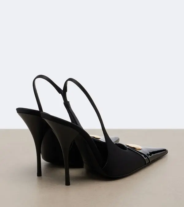 Saint Laurent Louis Satin Slingback Pumps