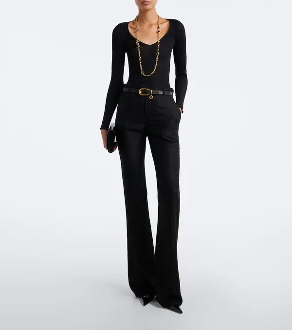 Saint Laurent Louis Satin Slingback Pumps