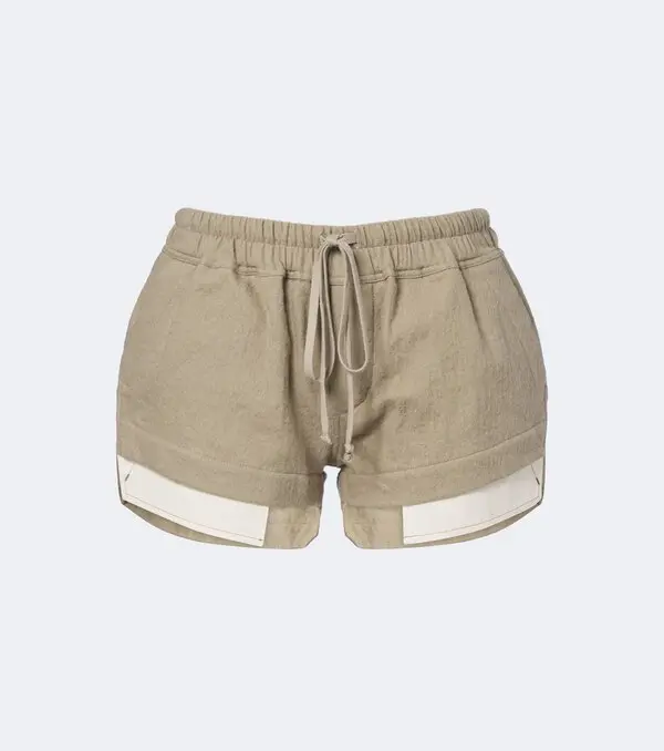 Rick Owens Fog Cotton And Wool Shorts