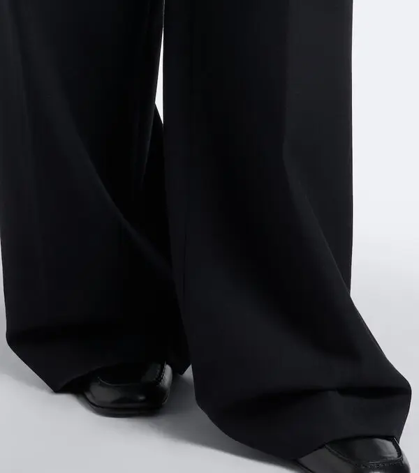 Dries Van Noten Belted Wide-leg Wool Trousers