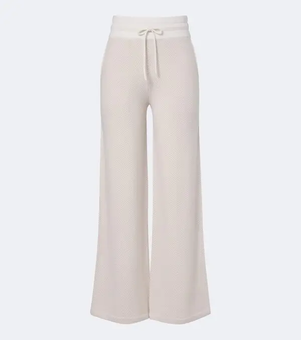Eleventy Chevron Cashmere Flared Pants - Beige