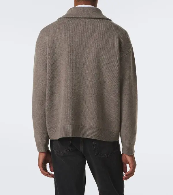FRAME Wool Polo Sweater - Grey
