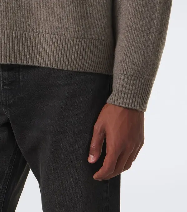 FRAME Wool Polo Sweater - Grey