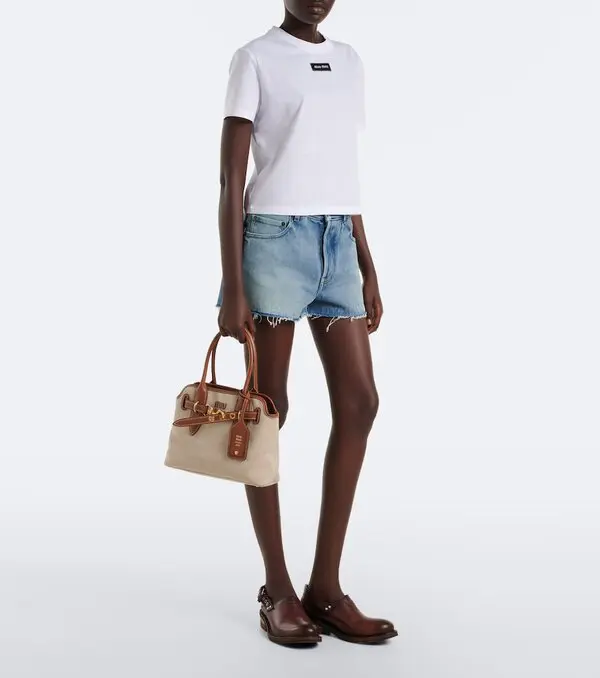 Miu Miu Logo Cotton Piqu� Polo Shirt
