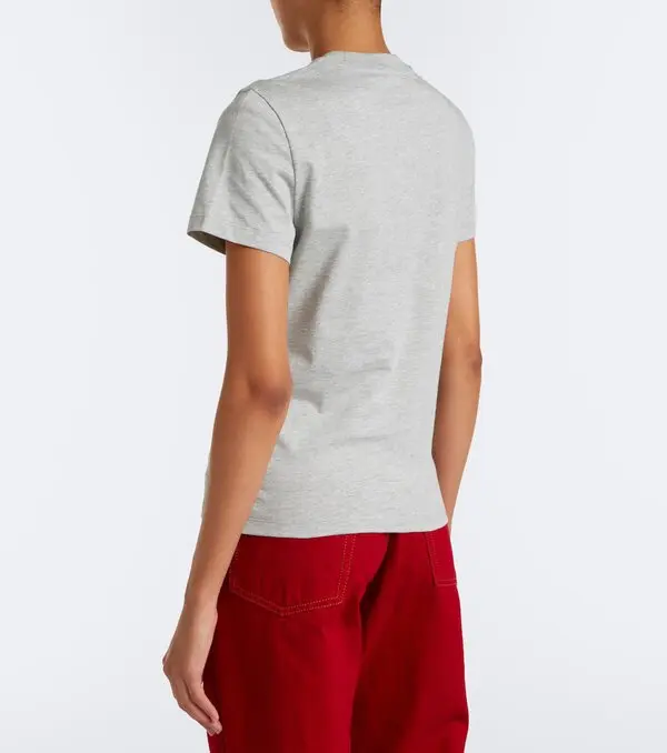 AMI Paris De Coeur Cotton Jersey T-shirt - Grey