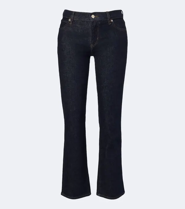 FRAME Cigarette Cropped Straight Jeans - Blue
