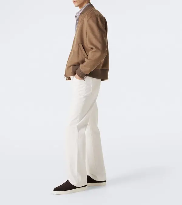 Santoni Suede Slip-on Sneakers - Brown