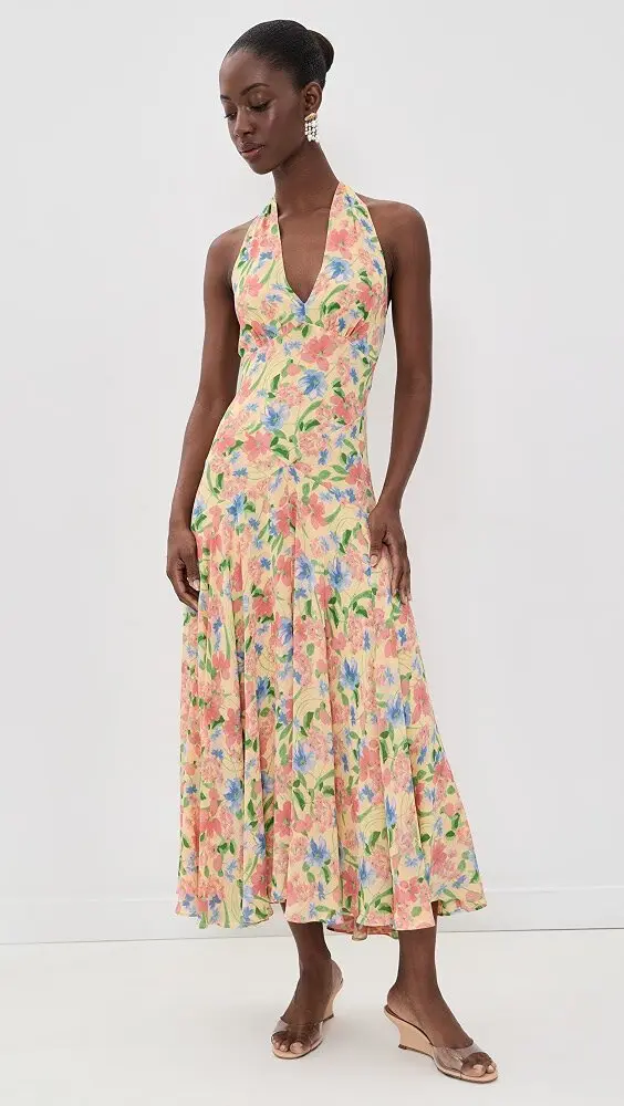 REFORMATION Briony Midi Dress - Spring Fling
