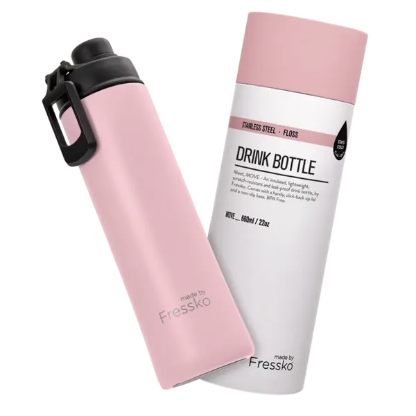 Fressko Move 660ml/22oz Drink Bottle Floss - Pink