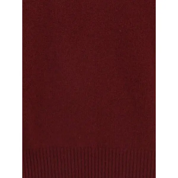 LISA YANG Burgundy Cashmere Crew Neck Jumper - Red