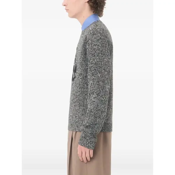 Valentino Garavani Panther Jacquard Crew Neck Sweater