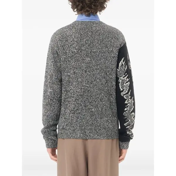 Valentino Garavani Panther Jacquard Crew Neck Sweater