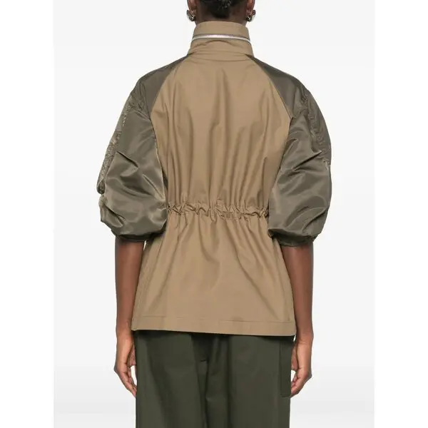 Sacai Military Jacket With Paneled Design And Drawstring Waist