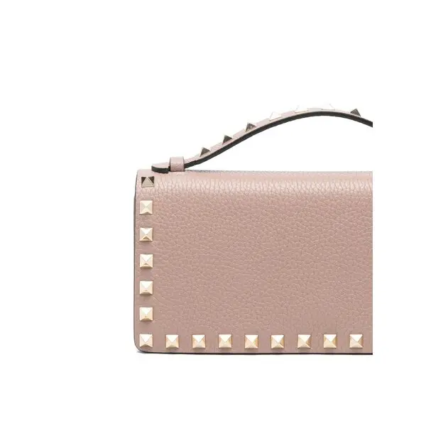 Valentino Garavani Rockstud Wallet With Chain - Pink