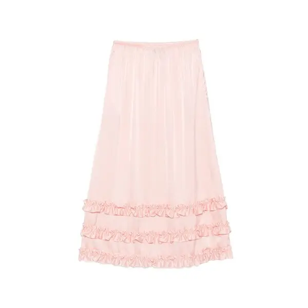 Simone Rocha Tiered Ruffle Skirt - Pink