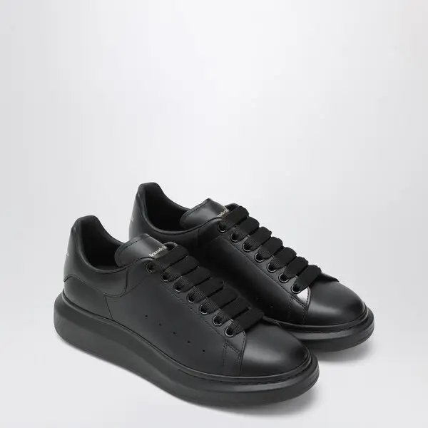 Alexander McQueen Oversized Leather Sneakers - Black