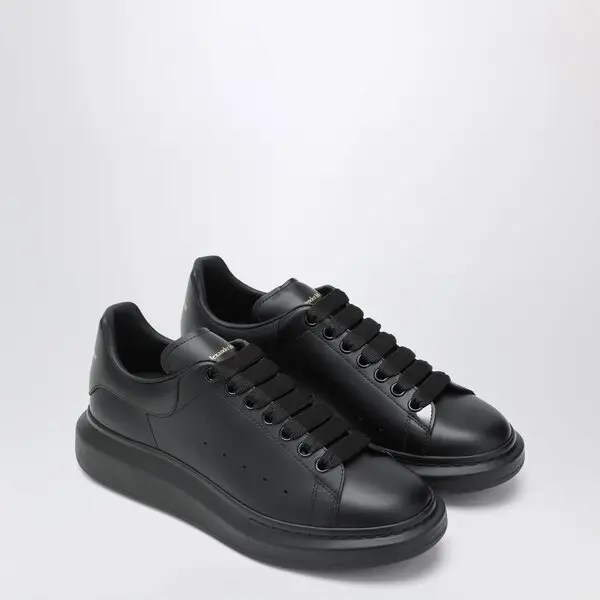 Alexander McQueen Oversized Leather Sneakers - Black