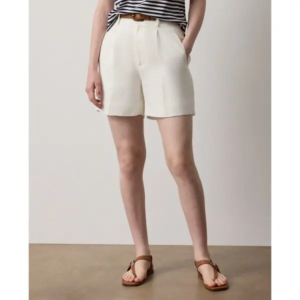 Ralph Lauren Tracy Pleated Linen Short