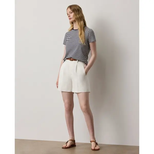 Ralph Lauren Tracy Pleated Linen Short