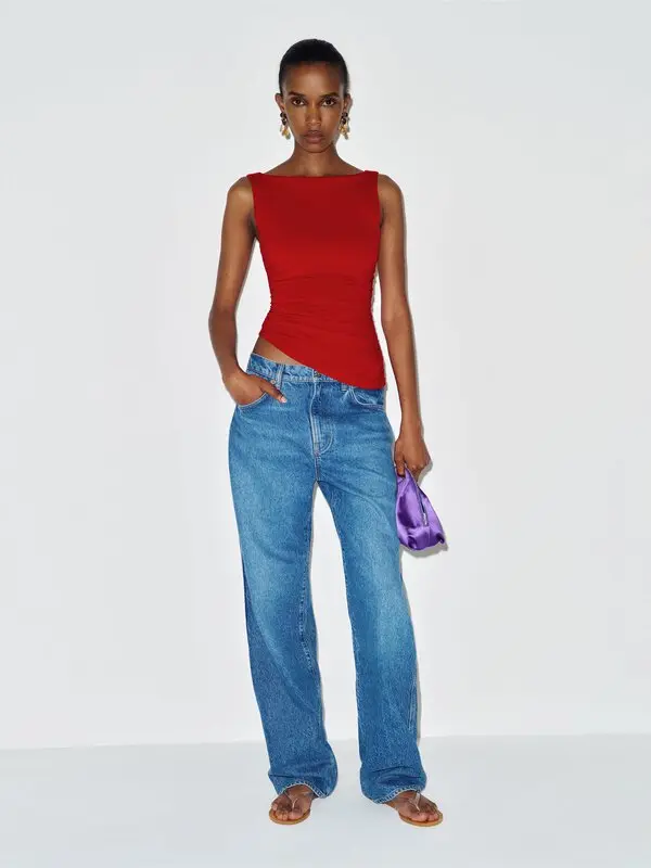 REFORMATION Piper Knit Top - Red