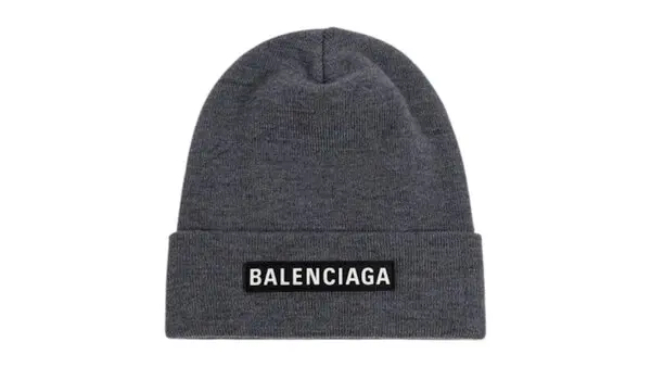 Balenciaga Patch Beanie - Grey