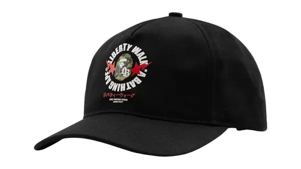 A BATHING APE X Liberty Walk Abc Camo Ape Head Cotton Twill Cap - Black