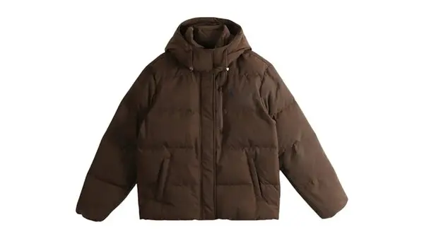 Polo Ralph Lauren 95d Matte Taffeta Woven Coat - Dark Beech