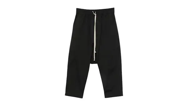 Rick Owens Drawstring Cropped Pants - Black