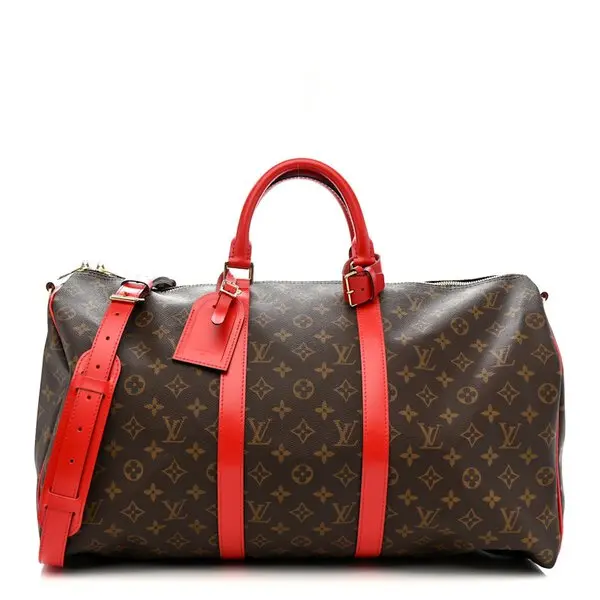 LOUIS VUITTON Monogram Keepall Bandouliere 50 - Brown/red