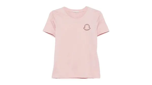 Moncler Short Sleeve Tee Shirt - Pink