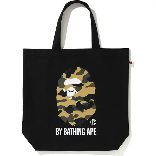 A BATHING APE 1st Camo Ape Head Tote Bag - Black