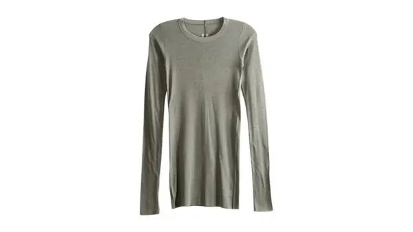 Rick Owens Rib Long Sleeve Tee Shirt - Dust