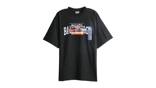 Balenciaga Medium Fit Tee Shirt - Black