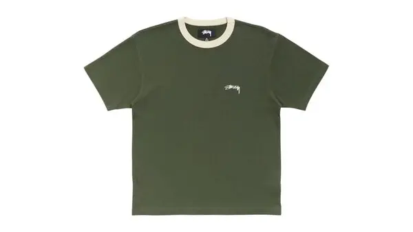 StÜssy Ringer Tee Shirt - Olive